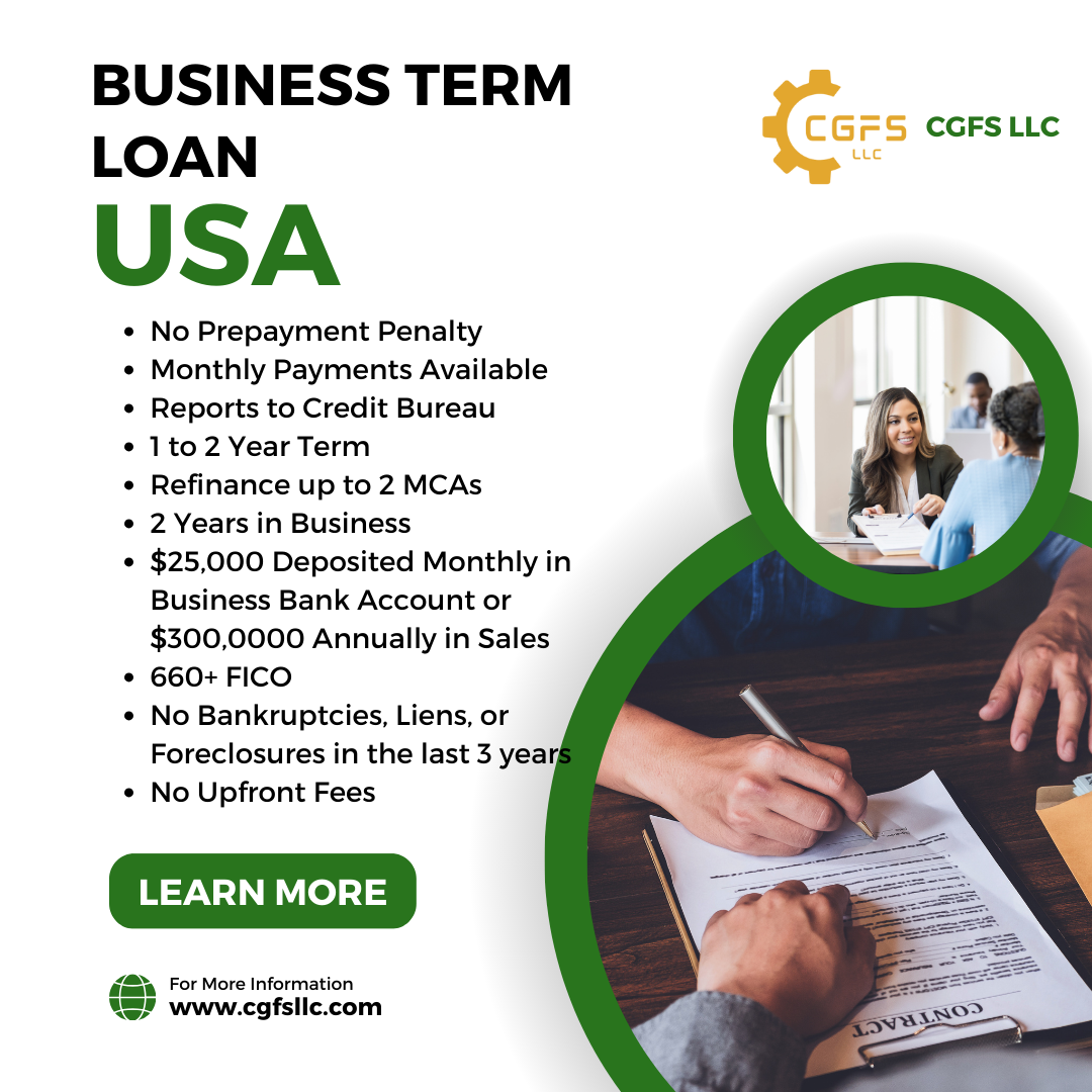 Business Term Loans USA – CGFS, LLC