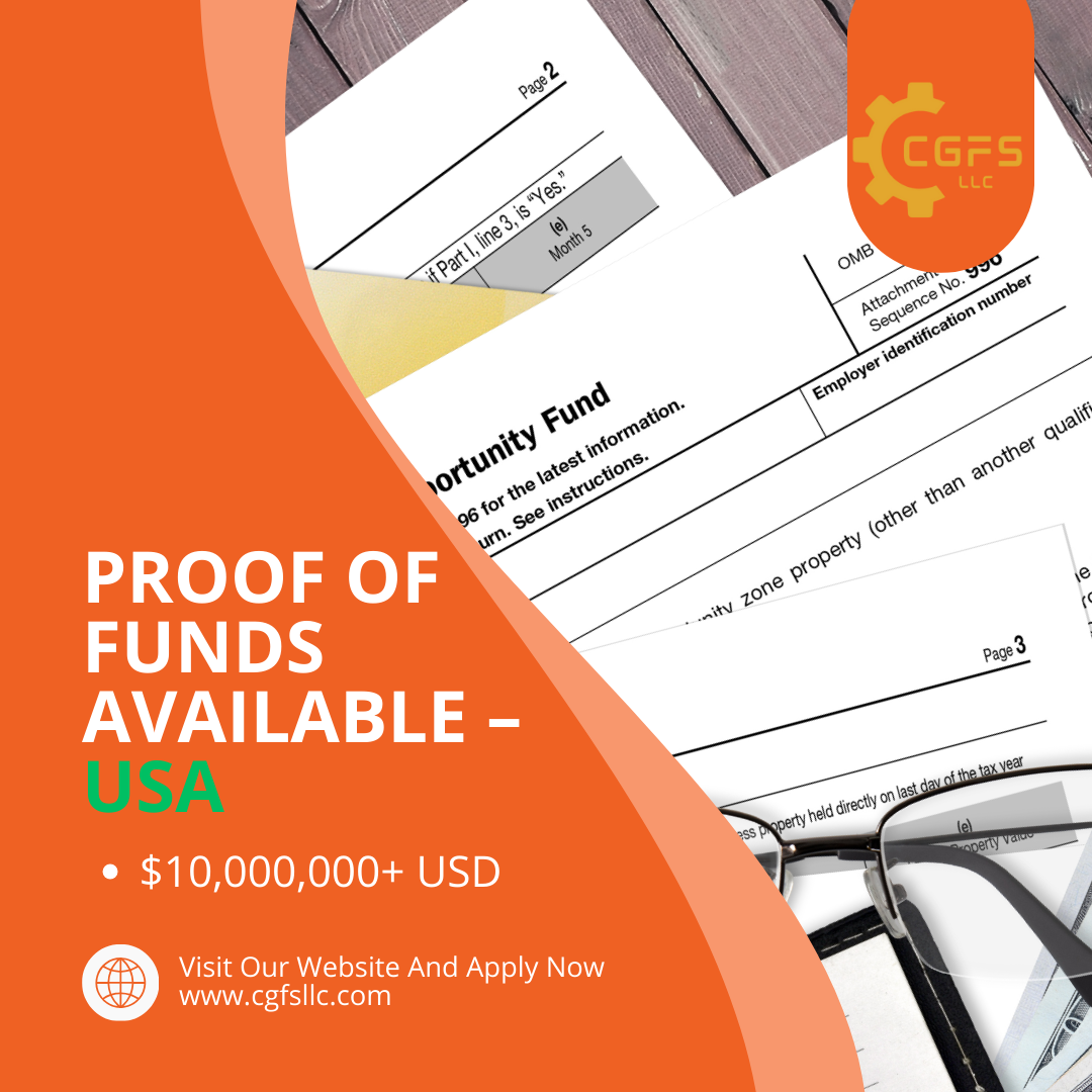 Proof of Funds Available Worldwide – CGFS, LLC