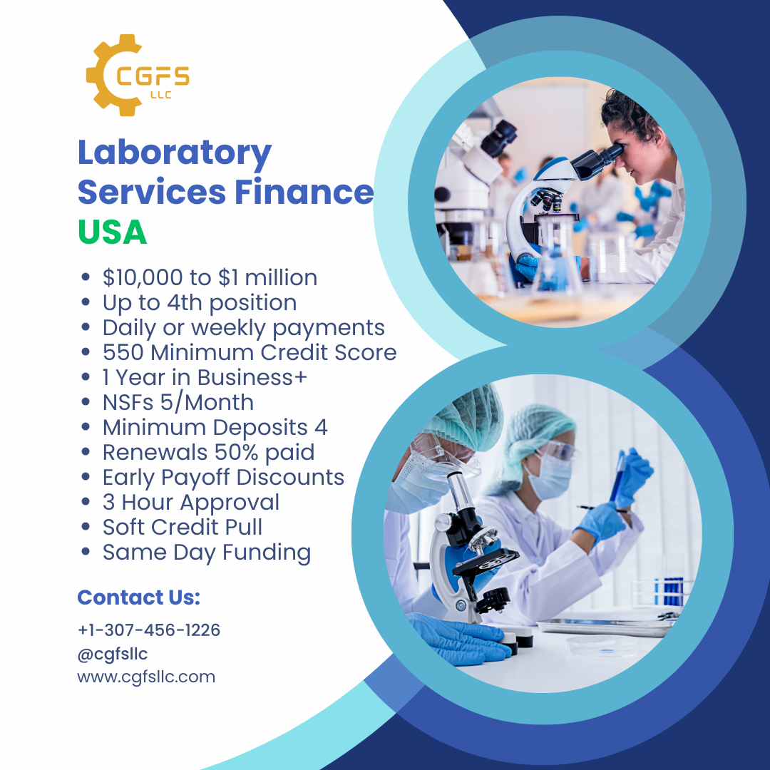 Laboratory Services Finance Available – USA – CGFS, LLC